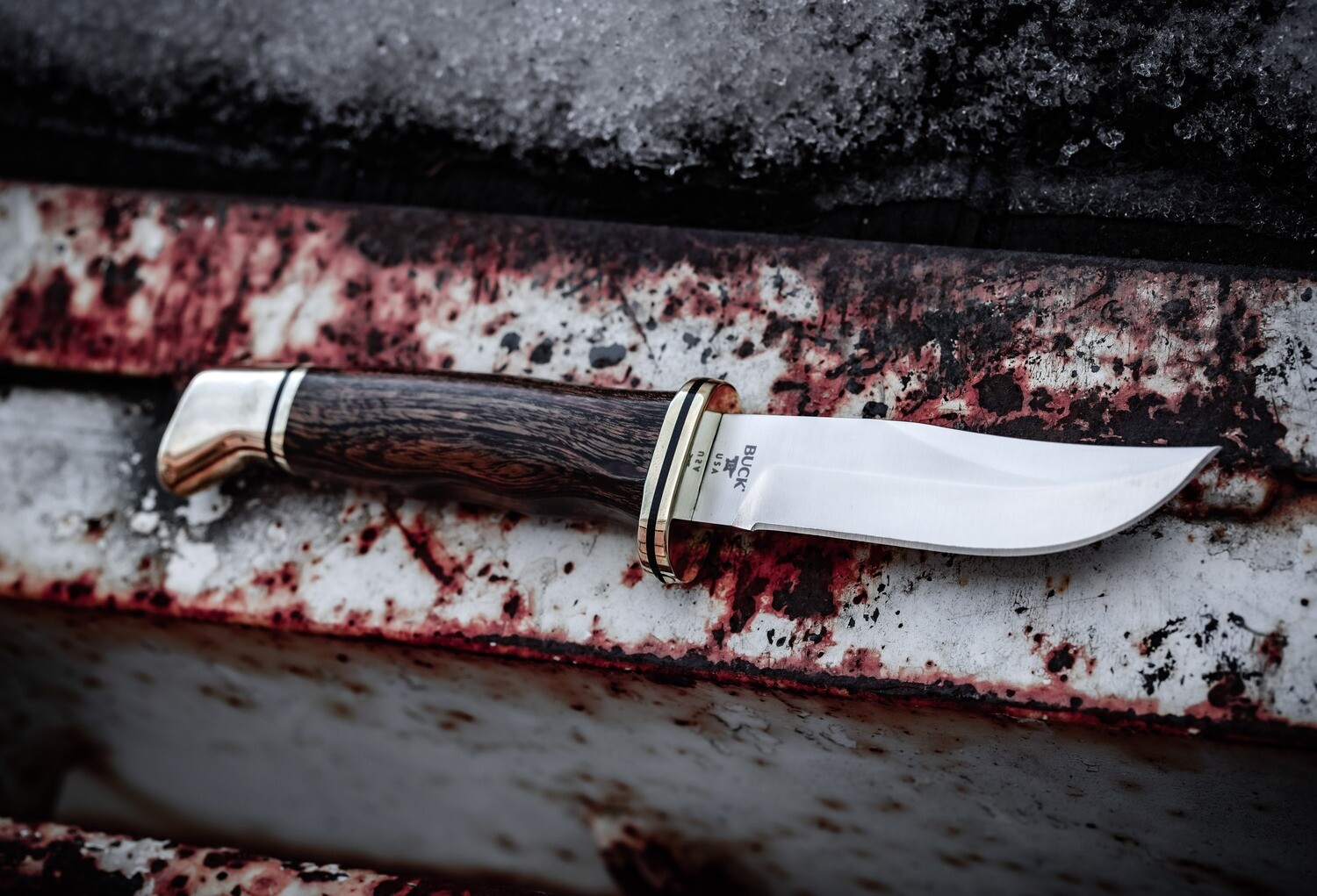 Buck Limited Edition Ranger 3.6" Fixed Blade / Ironwood & Brass / Satin ...
