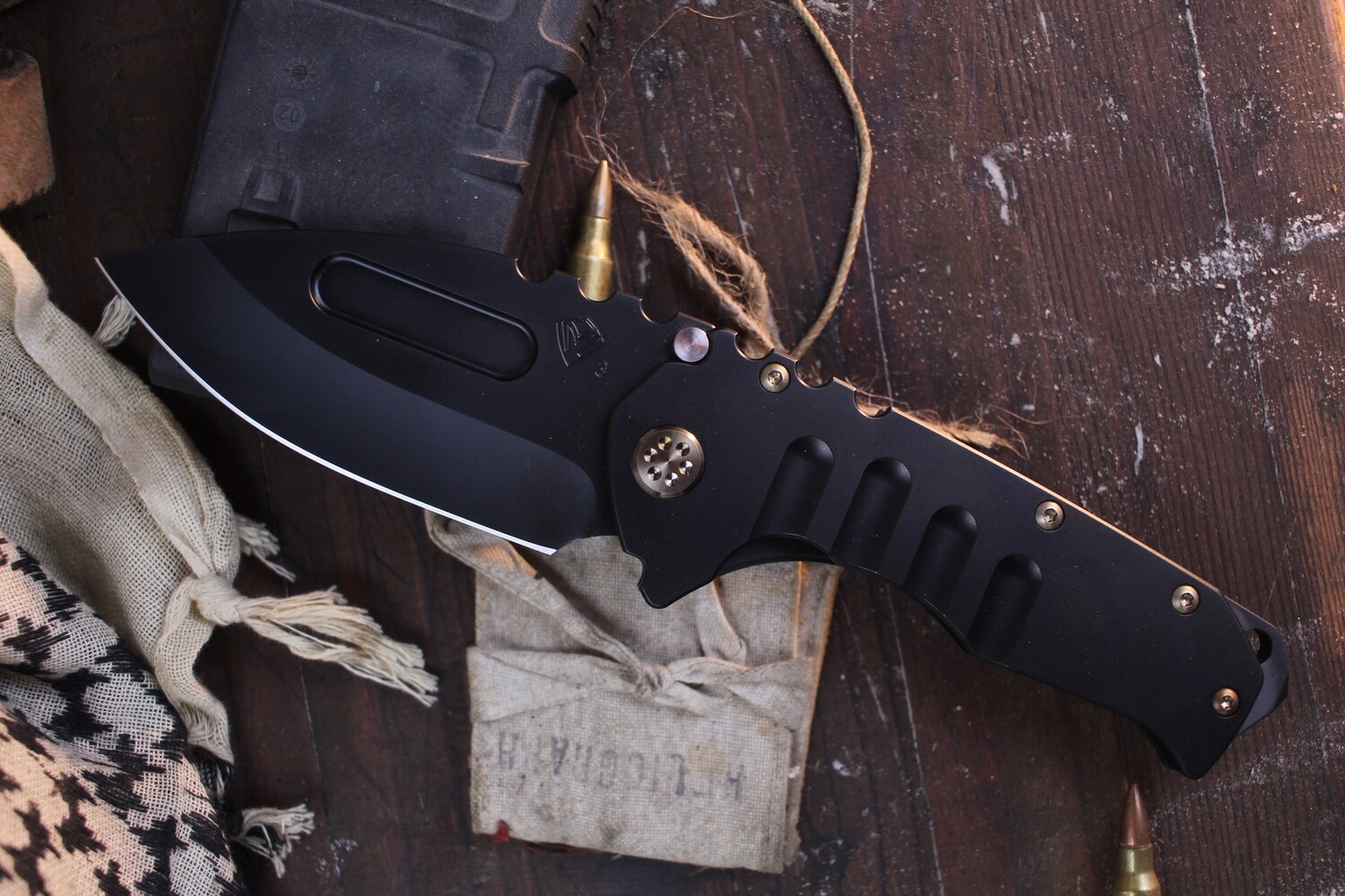 Medford Knife & Tool (MKT) Praetorian T Frame Lock Folder / Black PVD ...