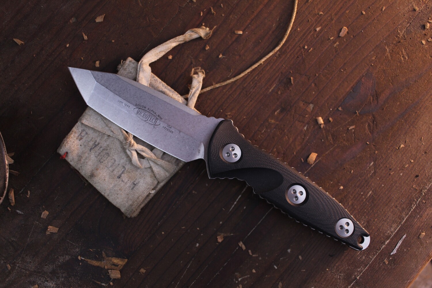 Microtech Socom Alpha Mini 3.75" Tanto Fixed Blade Knife / G-10 ...