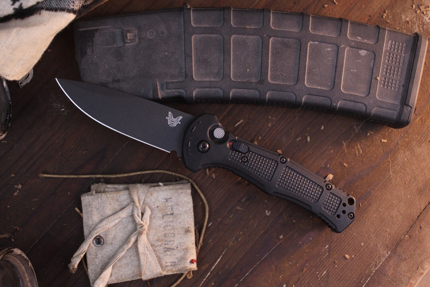 Benchmade Prototype Claymore 3.6" Automatic Buttonlock Folder / Black ...