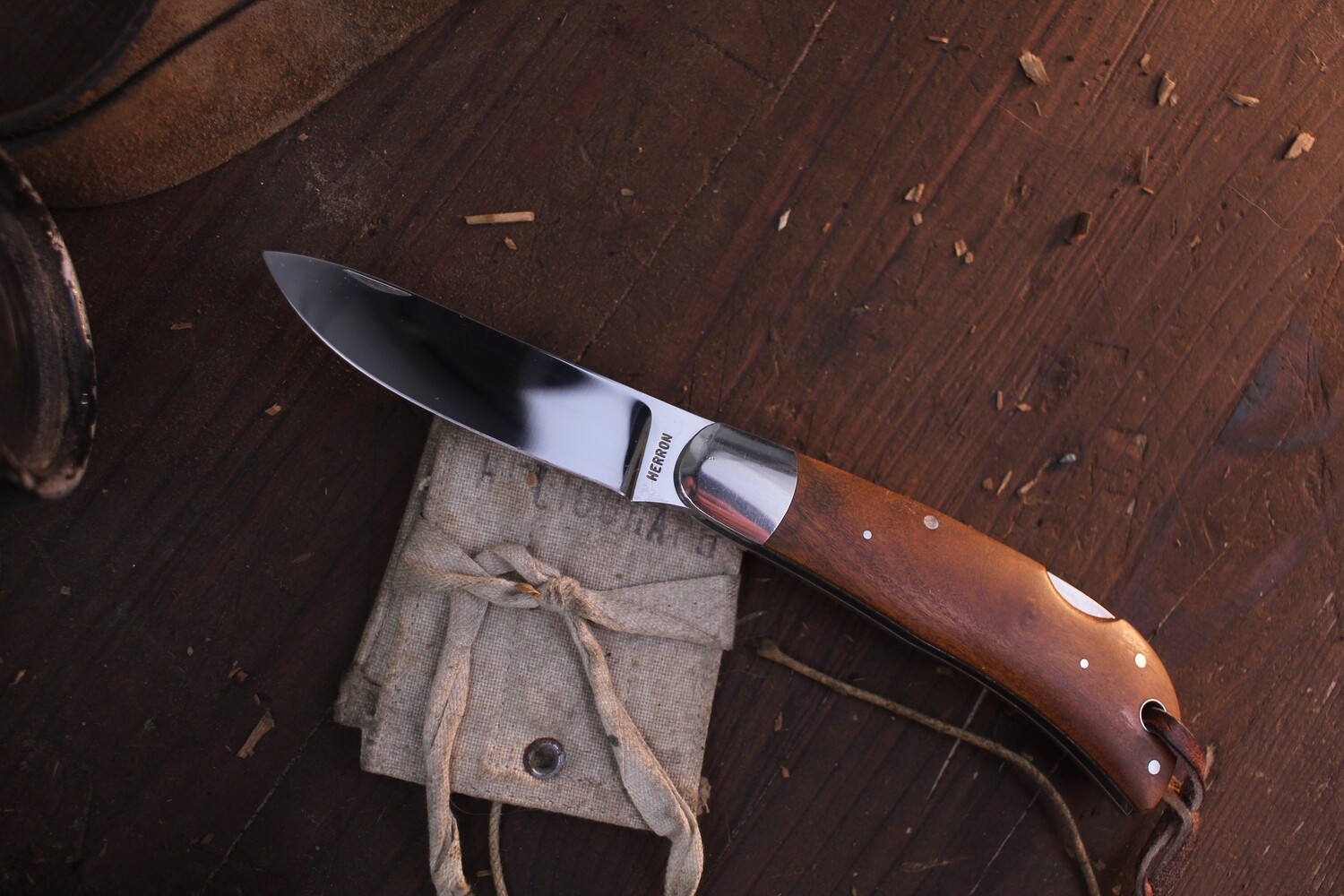 George Herron Model 14 3" Lockback Folder / Rosewood / Polished 154CM