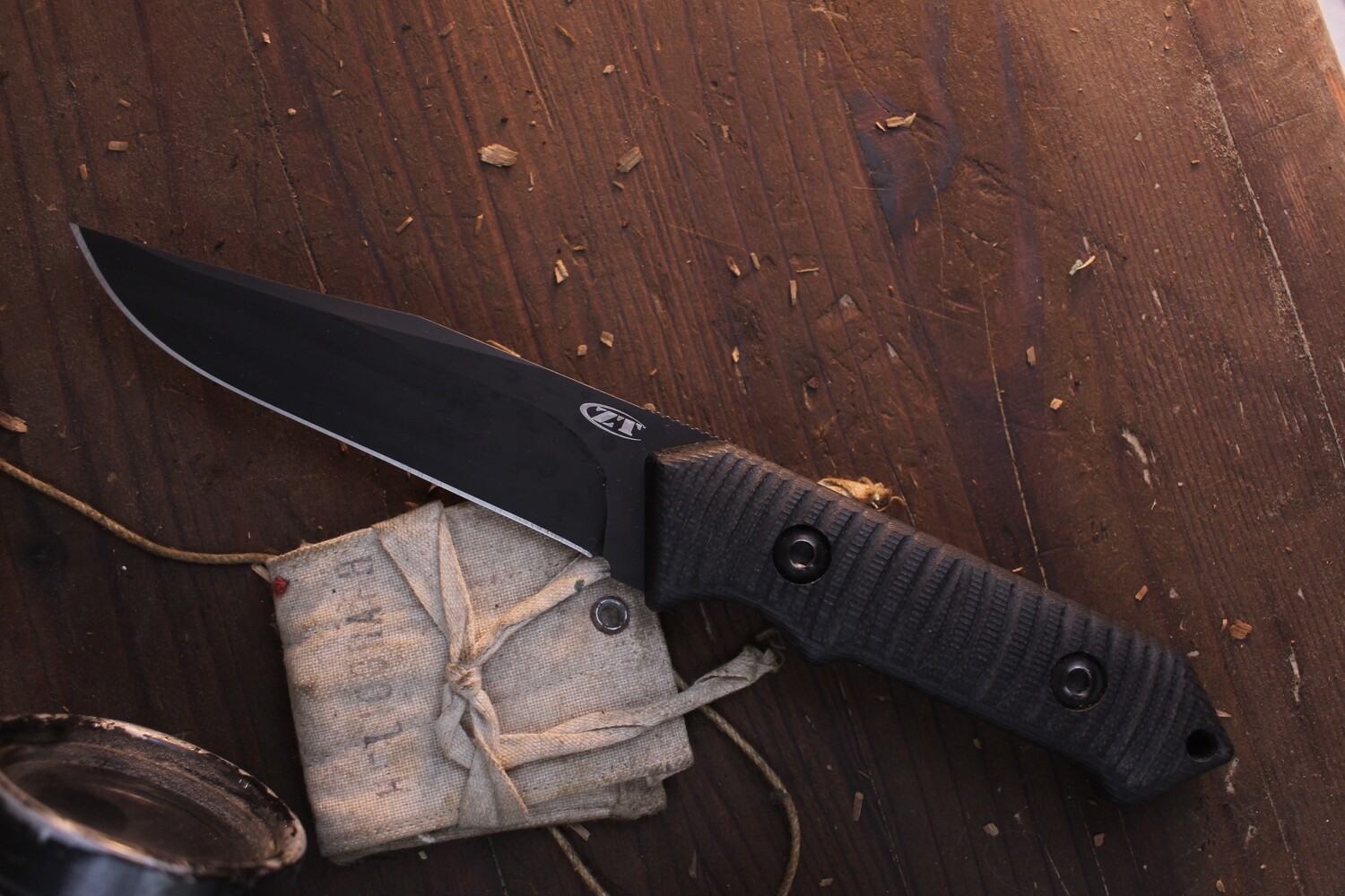 Zero Tolerance 0160 5" Shifter Fixed Blade/ Black Textured G-10 / Black ...