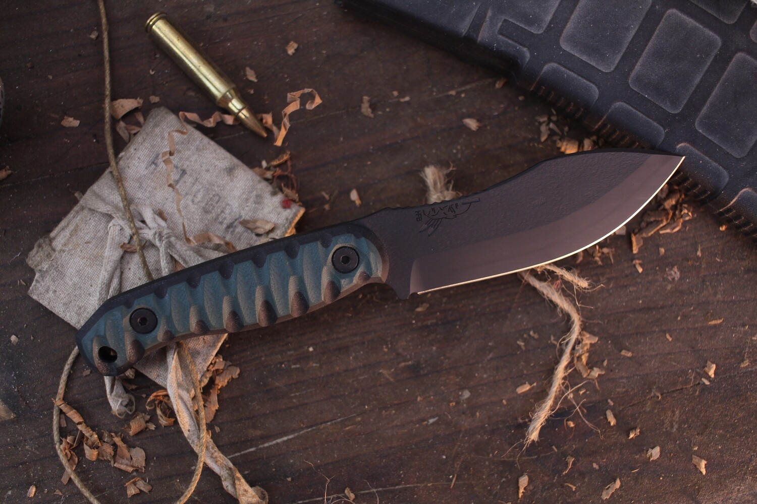 Half Face Blade Skinner Jr. 3.75" Fixed Blade / Forest Green G-10 ...