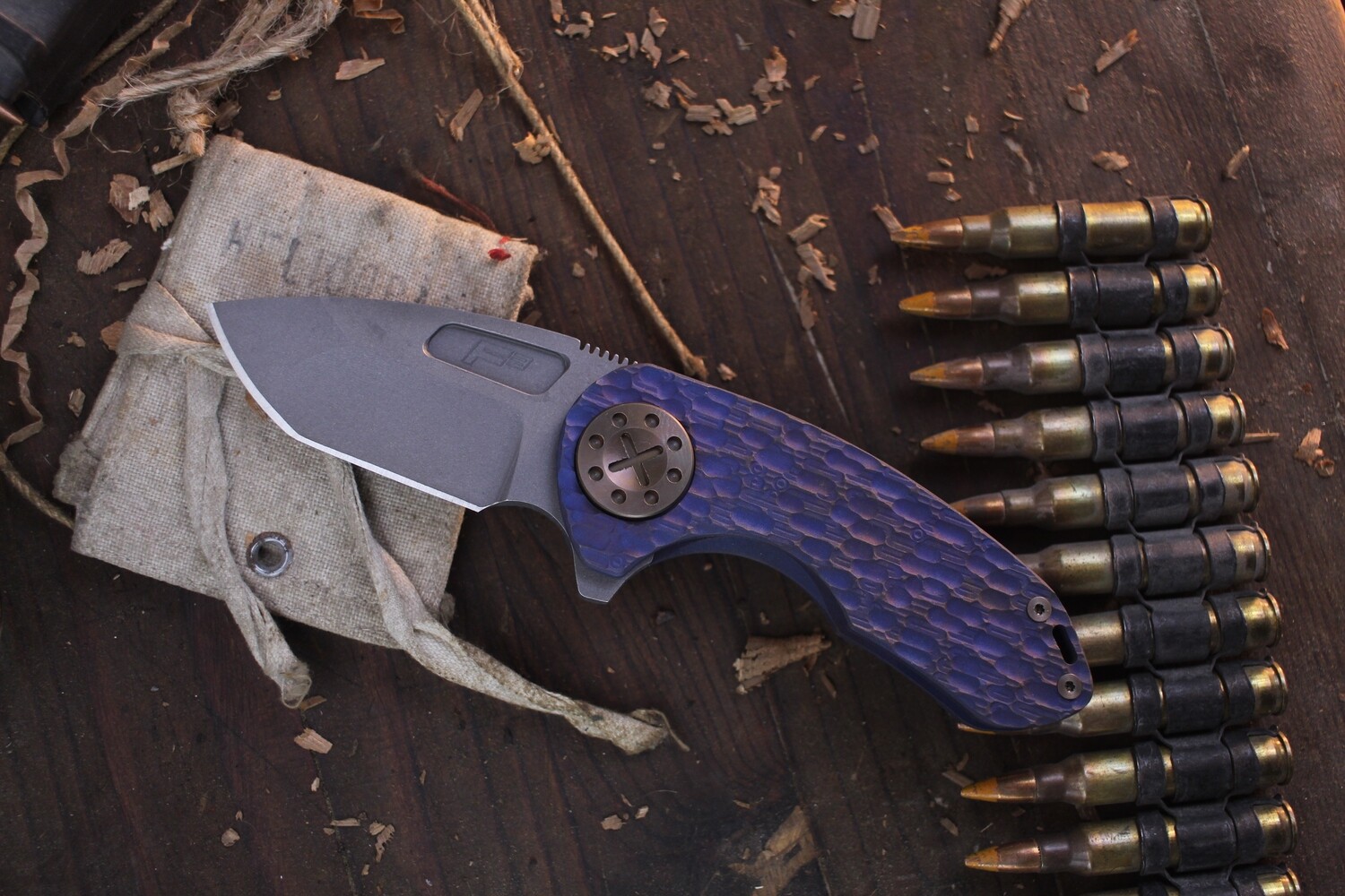 Curtiss Knives F3 Medium Spanto 2.5" Framelock Flipper / Blue FJ-Mil ...