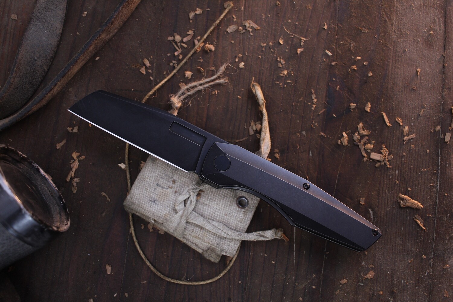 Vero Engineering Axon 3.25 Folding Knife/Black M390/Black Titanium ...