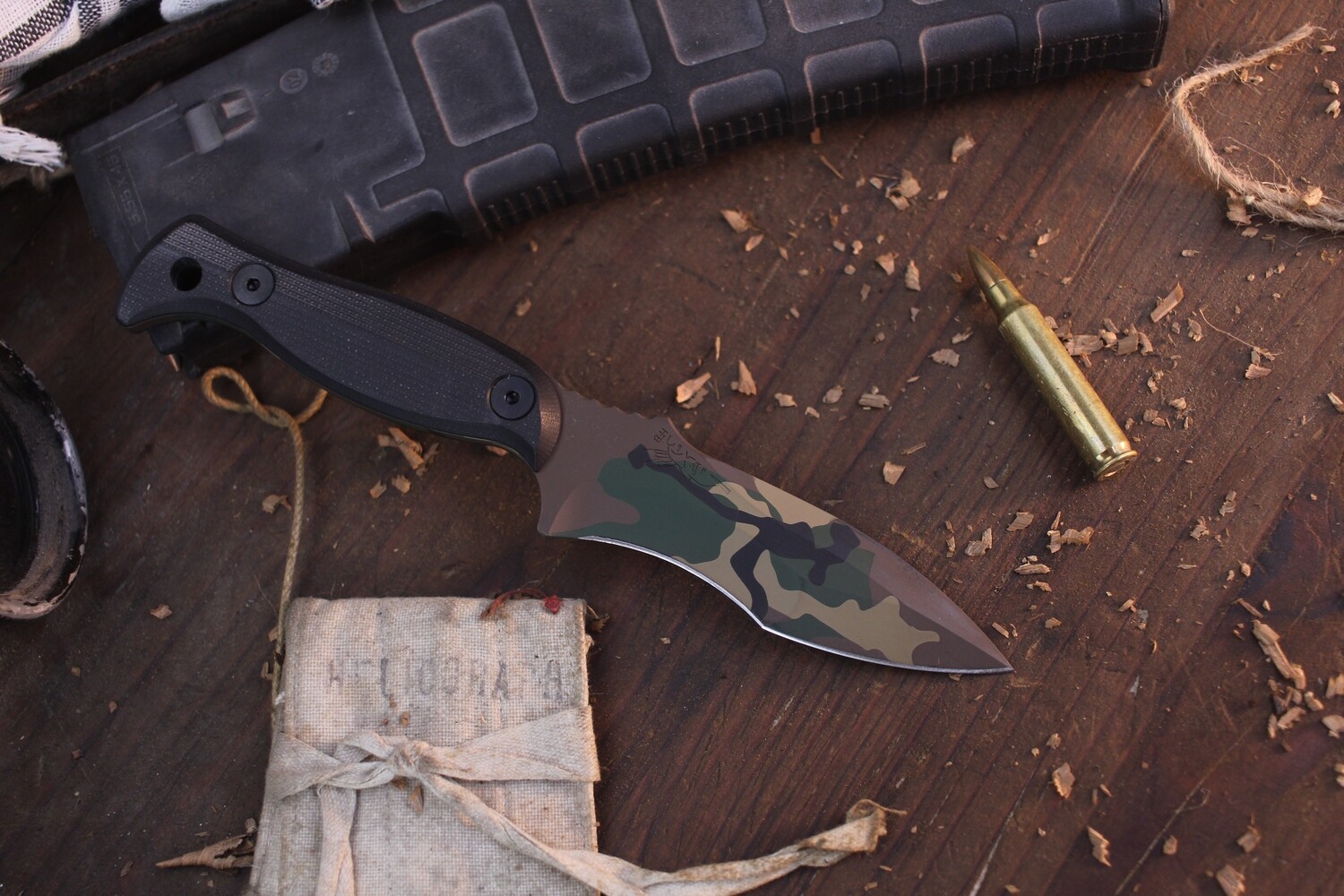Copy of Half Face Blade Extremis 3.5” Fixed Blade / Brown Canvas ...