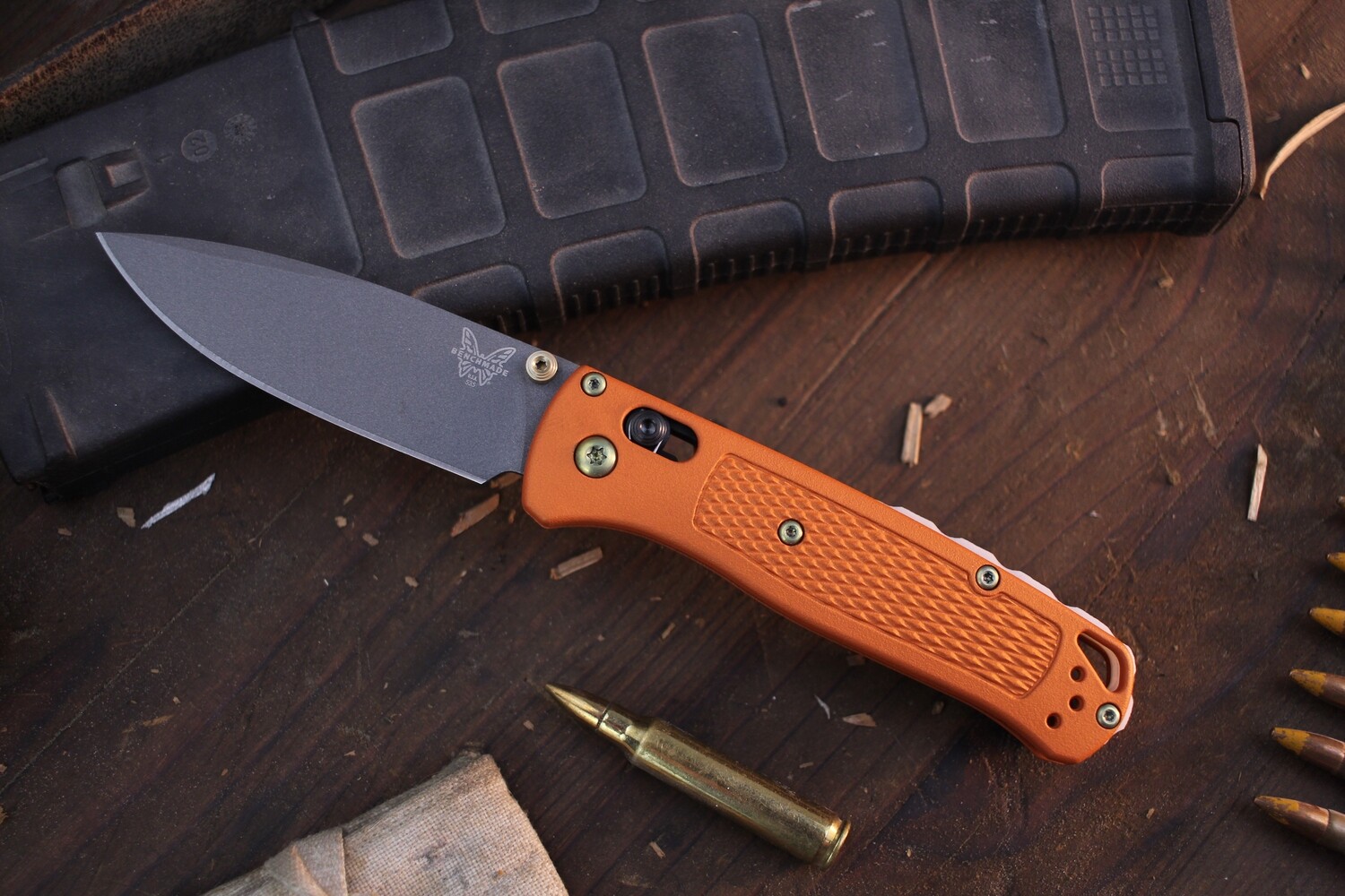 Benchmade NK Custom Bugout 3.24" AXIS Lock Folder / Tequila Sunrise ...