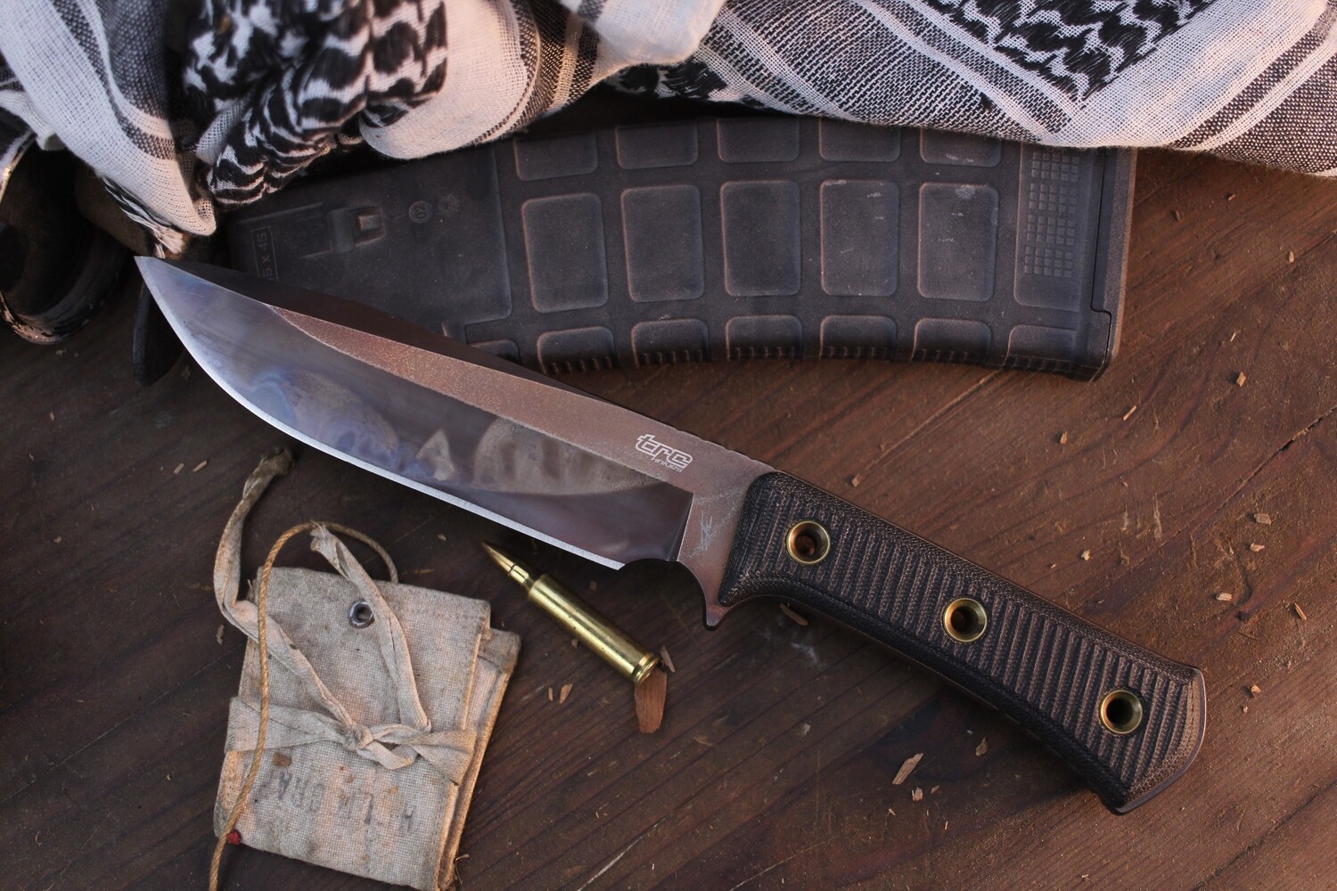 TRC Knives Apocalypse 6.78" Fixed Blade Knife / Micarta / Apocalyptic ...