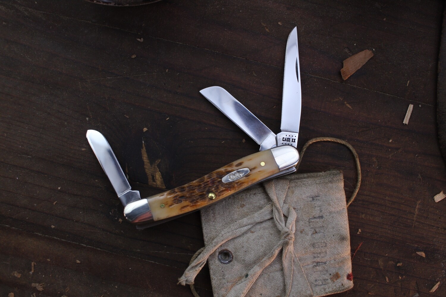 Case Medium Stockman 3.5" Closed Slipjoint Folder / Amber Bone ...