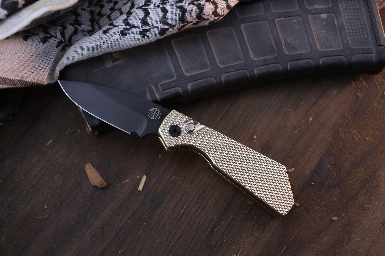 Pro-Tech Strider PT+ 3.05" AUTO Plunmge Lock Folder / Scaled AlBronze ...
