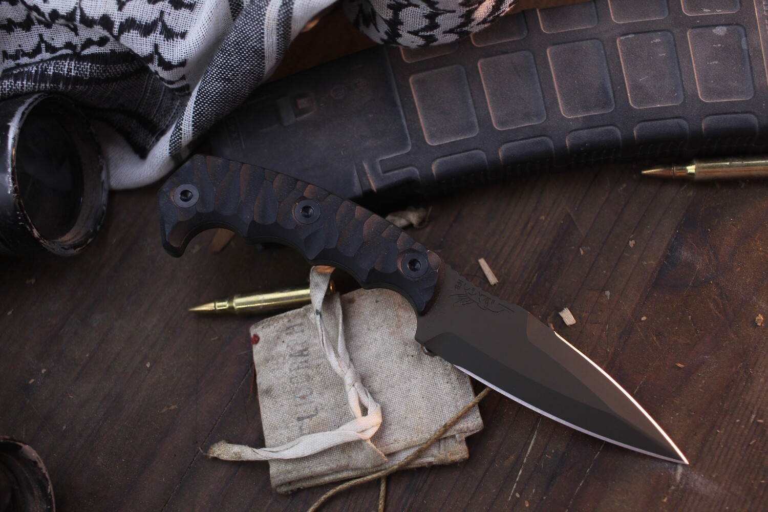 Copy of Half Face Blade Humint 3" Fixed Dagger / Stainless Dragon ...