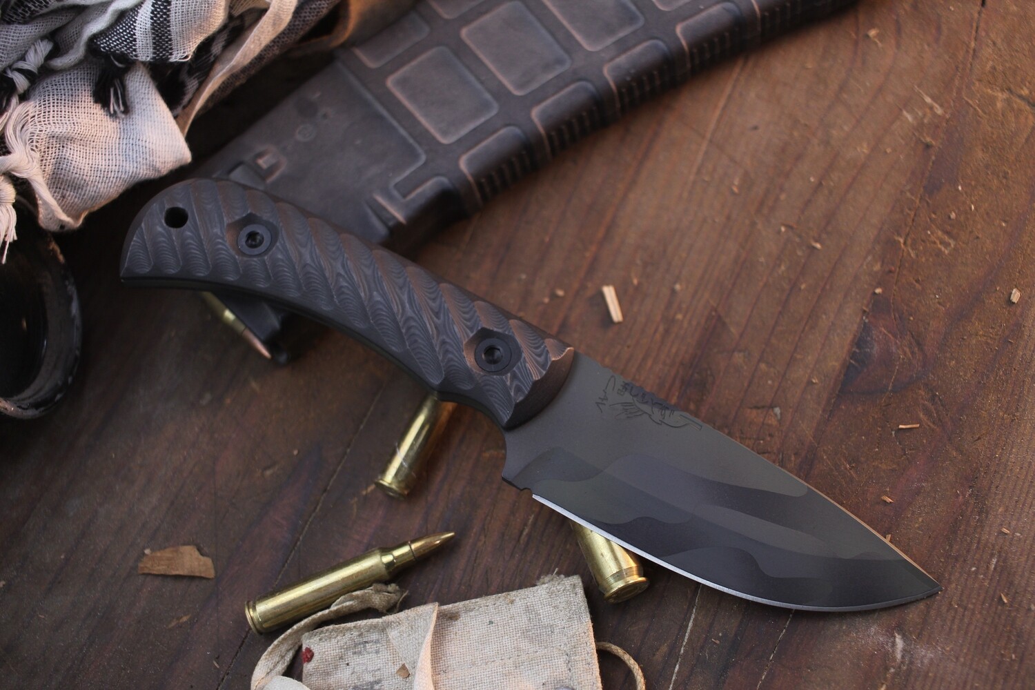 Copy of Half Face Blade Cavner 4.2" Fixed Blade / Multi Cam G-10 ...