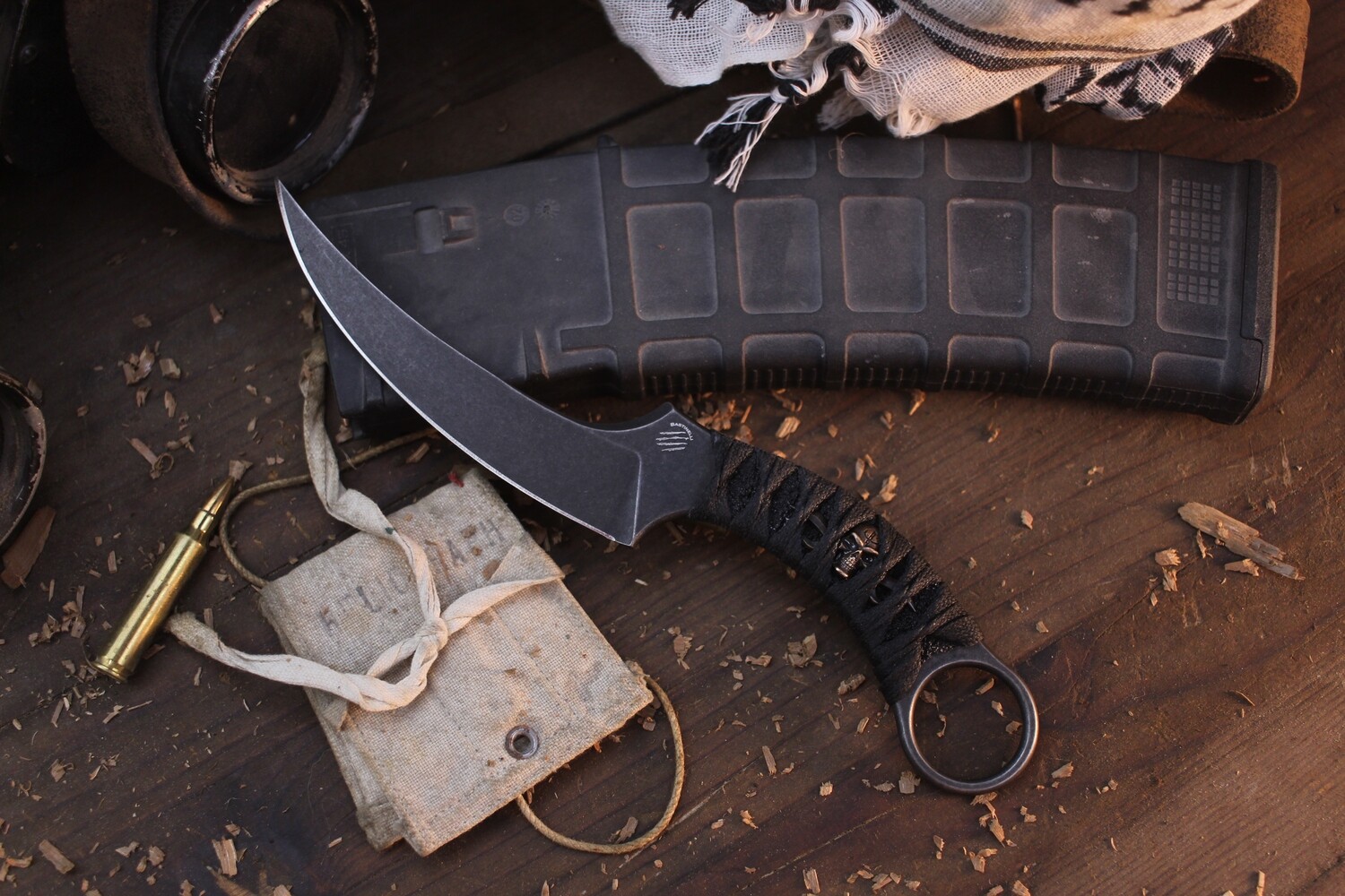 Bastinelli Creations Mako 4.5" Fixed Blade / Black Cord Wrap ...