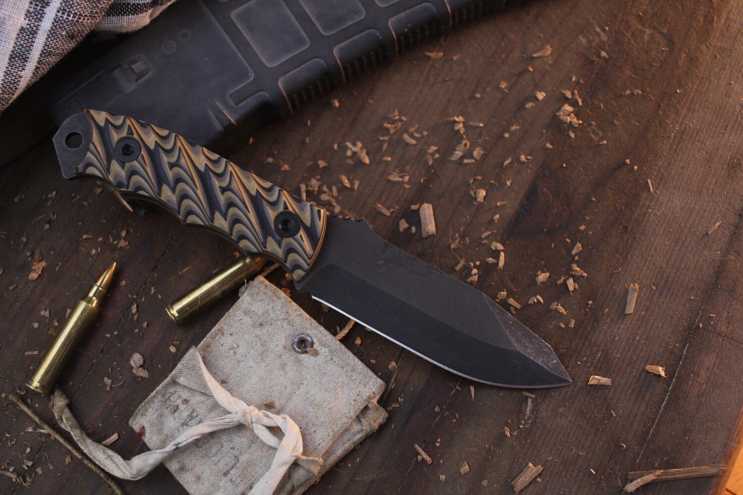 Copy of Half Face Blade Disaster Jr. 3.75” Fixed Blade / Black & Cherry ...