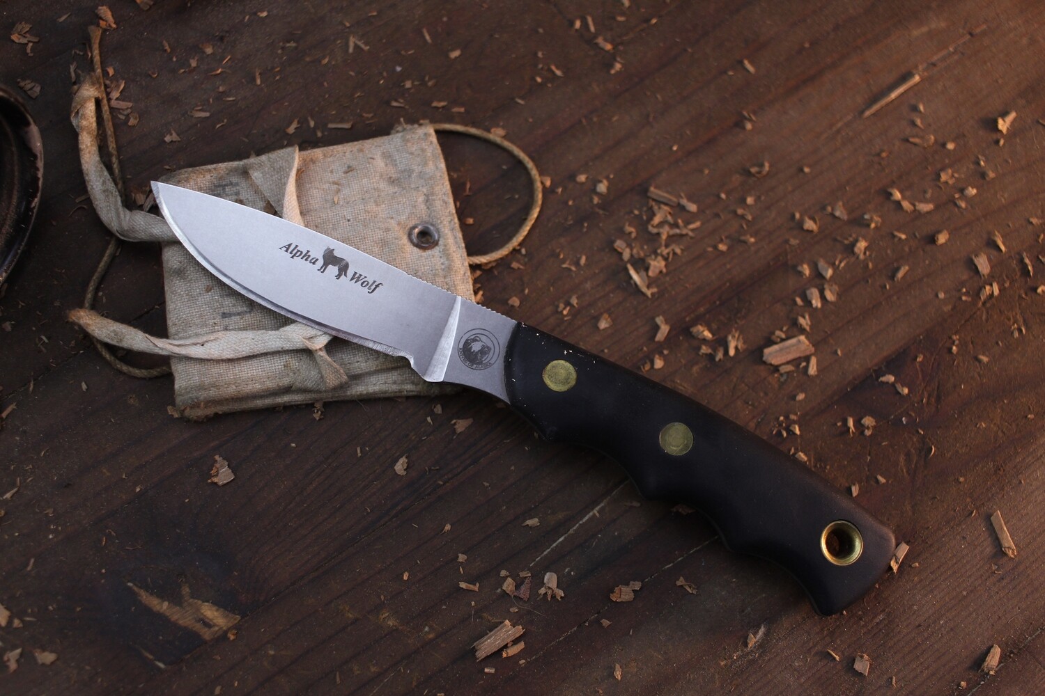 Knives of Alaska Alpha Wolf 3.75" Fixed Blade Knife Drop Point, CPM ...