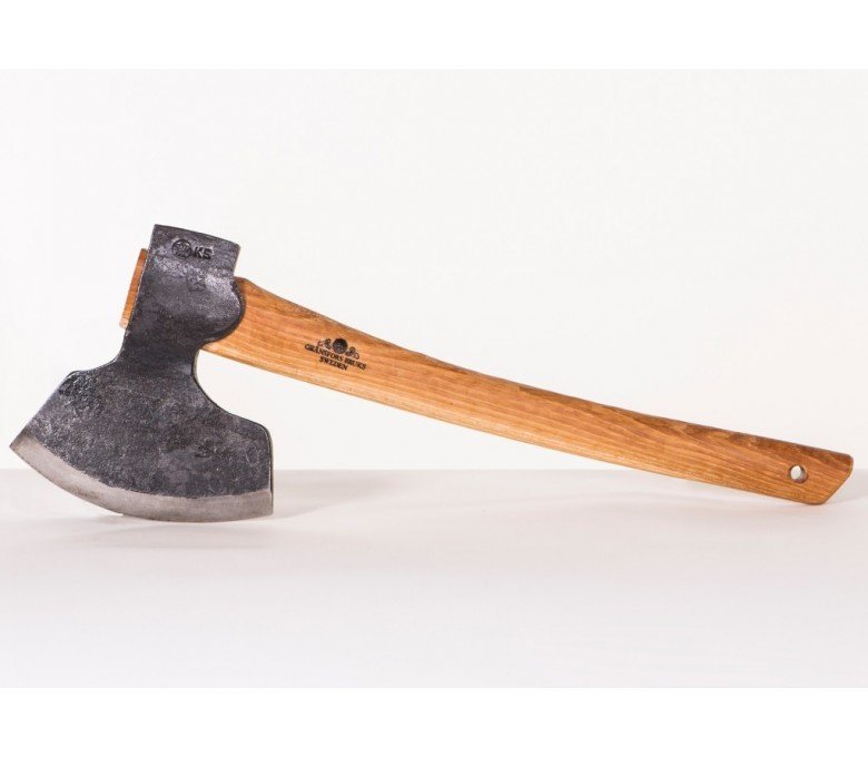 Gränsfors Bruk Swedish Broad Axe, 20" Curved Handle (3lbs)