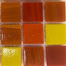 Glass tile, Glass tile, 20mm: Inferno