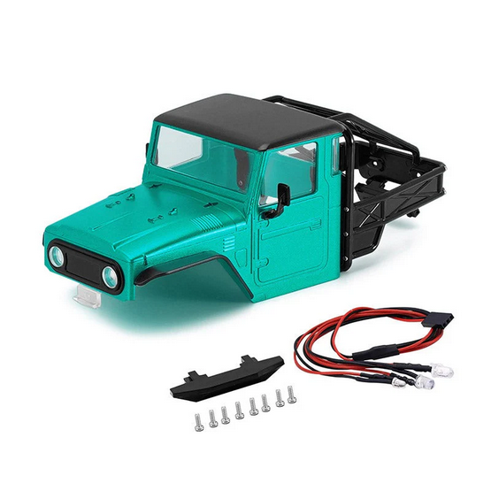 INJORA IR40 Half Truck Hard Plastic Body with Cage Green for 1/18 TRX4M ...