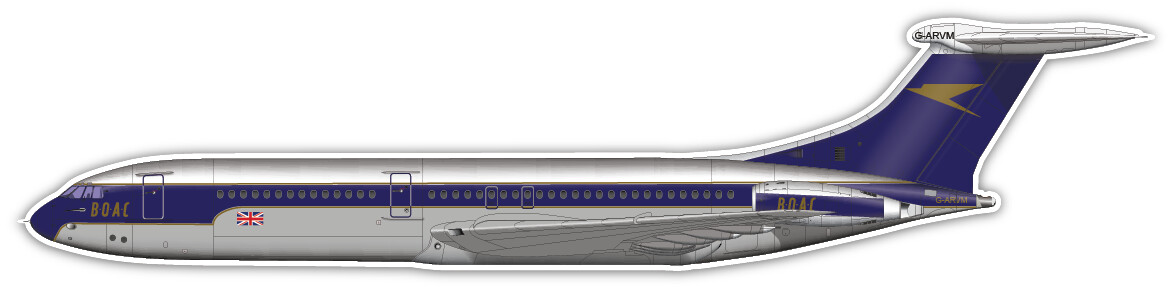 Vickers VC10 of BOAC - Vinyl Sticker