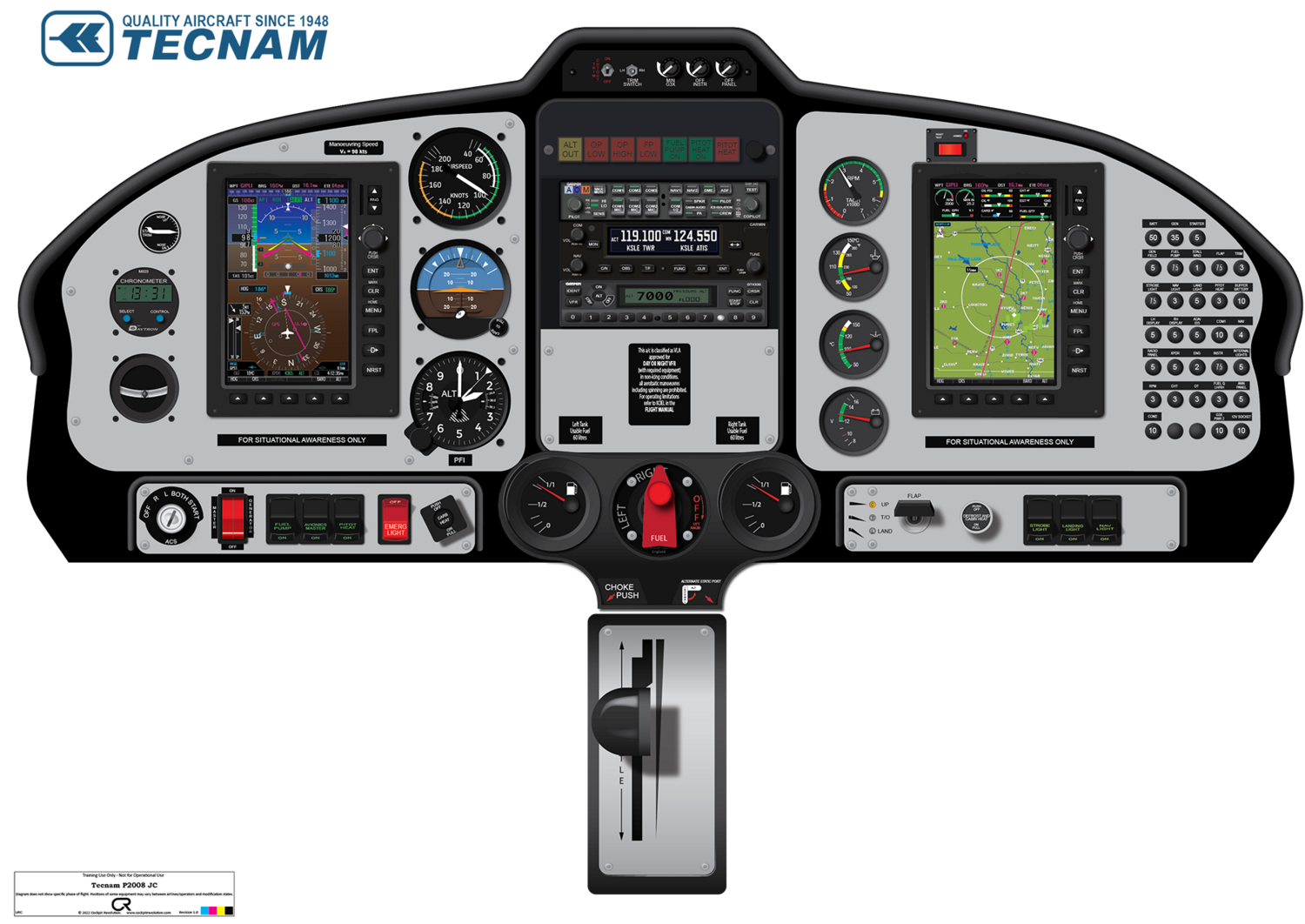 Tecnam P2008 JC Cockpit Poster - Digital Download