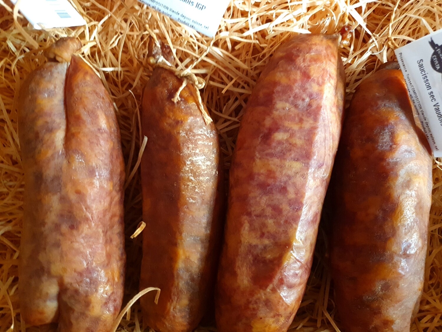 Saucisson sec vaudois IGP (Suisse) • Boutique en ligne • Boucherie ...