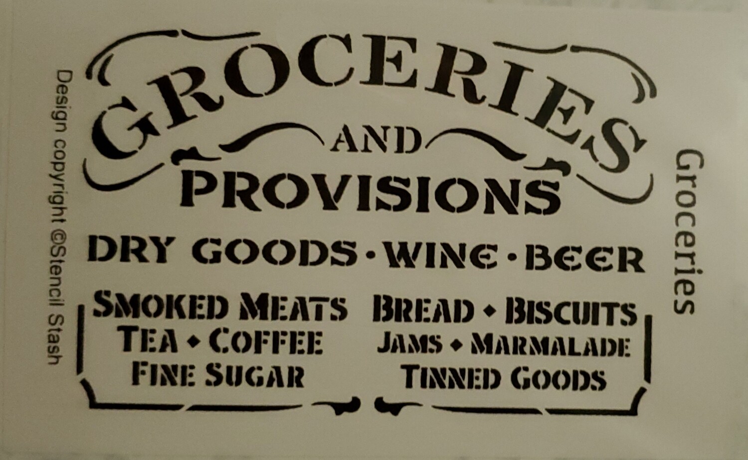 Groceries and Provisions Stencil