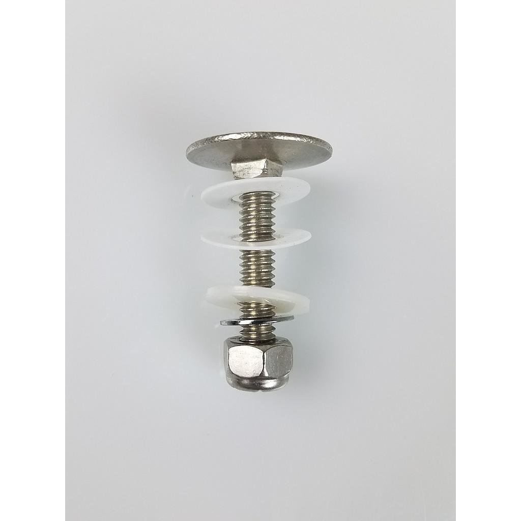 Pivot Bolt, Washer, & Locknut for Carbon Shoe Steering Plate