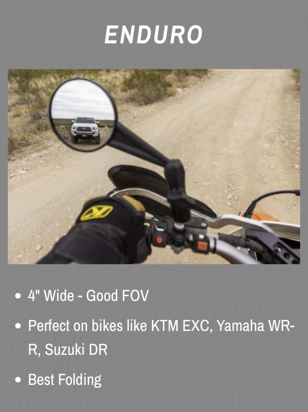 Doubletake Enduro Mirror Set - 3D Cycle Parts