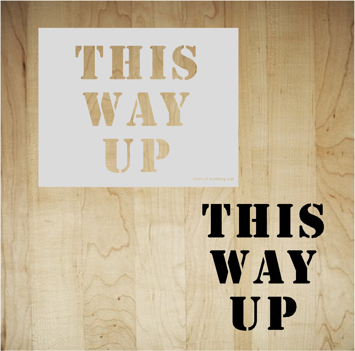 THIS WAY UP Stencil