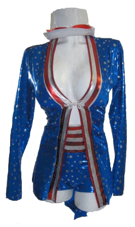 Ladies Sexy Uncle Sam Costume American flag tuxedo - Store