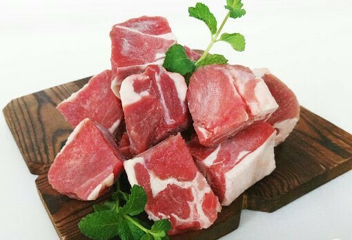 Halal Goat Cubes With Bones ~ 2.2lb - Zabiha Halal -Hand Slaughtered