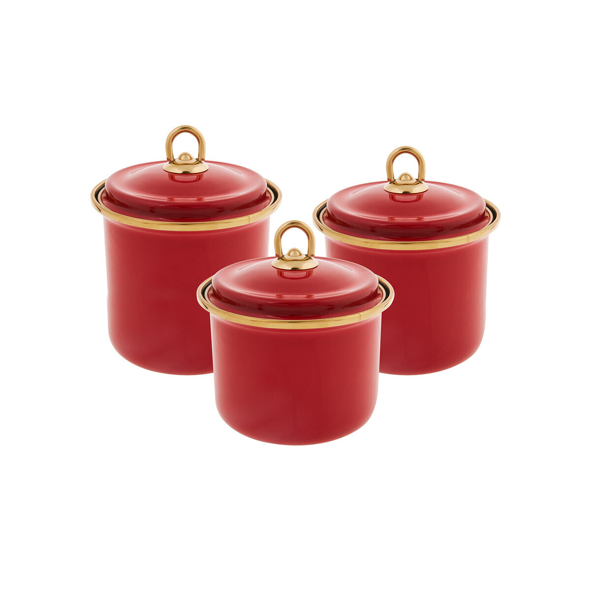 KARACA RETRO RED STORAGE CONTAINER SET