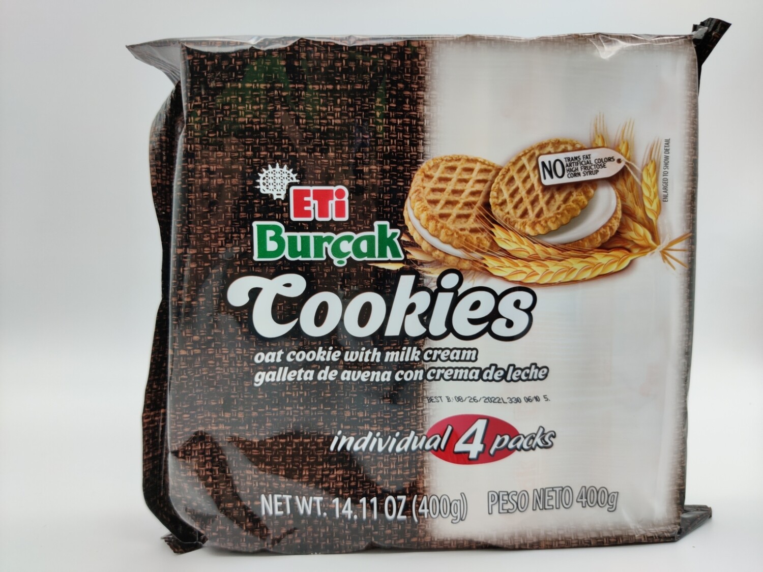 ETI Whola Digestive Oat Cookies with Milk Cream - Burcak Cookies 400g