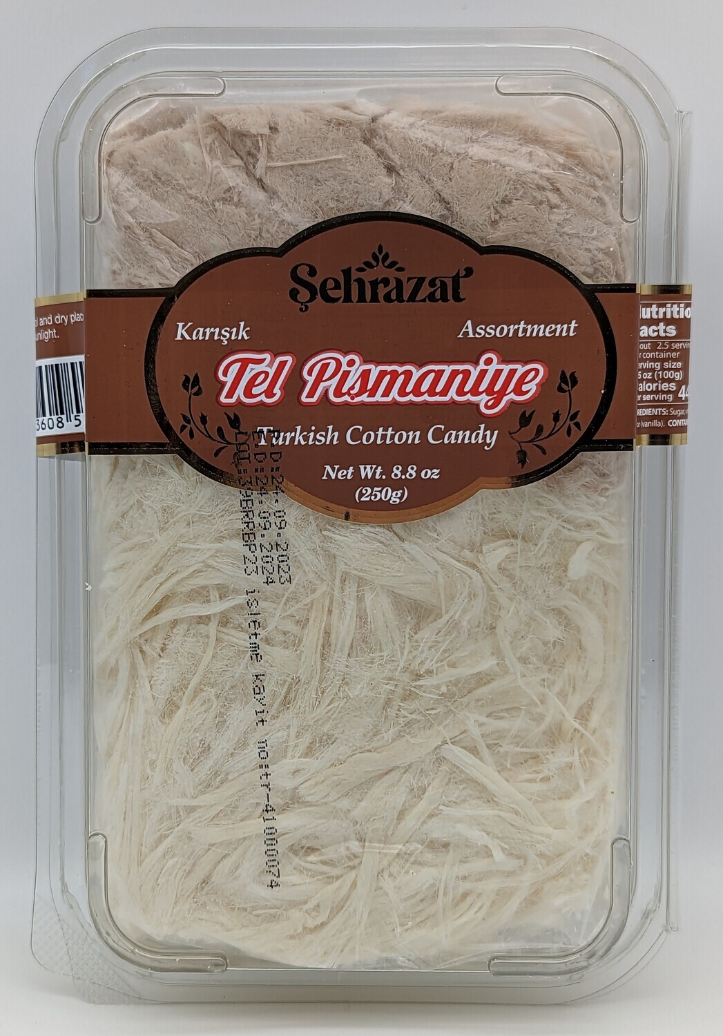 SEHRAZAT Tel Pismaniye - Turkish Cotton Candy Vanilla & Cacao 250g