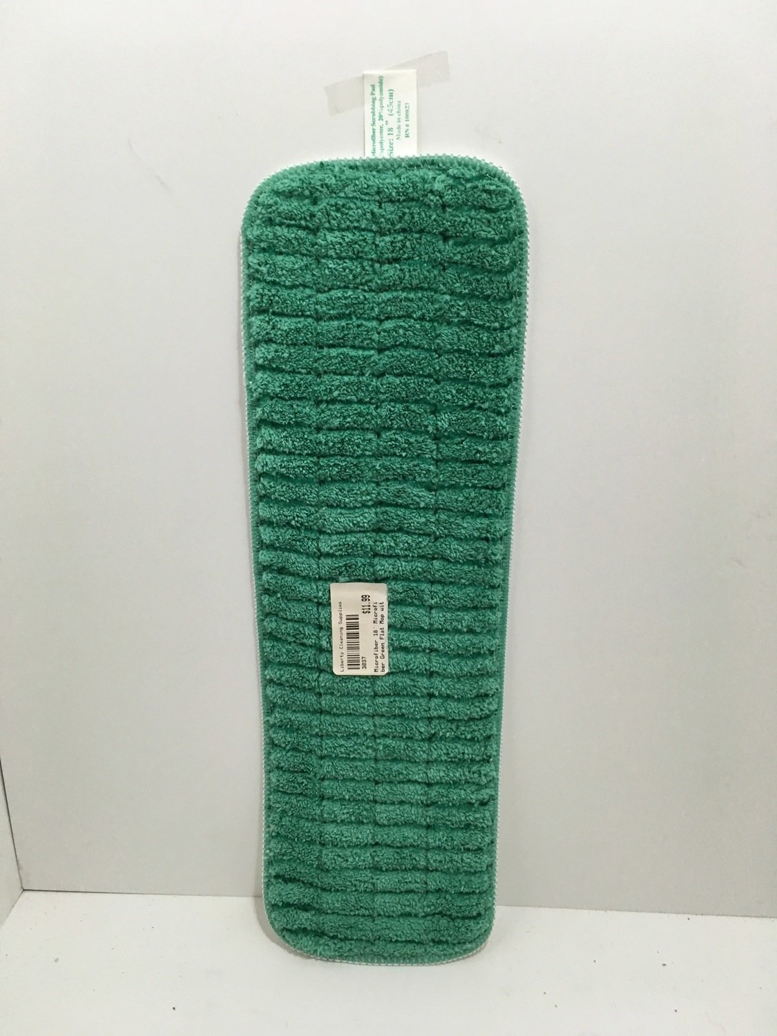 Microfiber 18" Microfiber Green Flat Mop with Strip