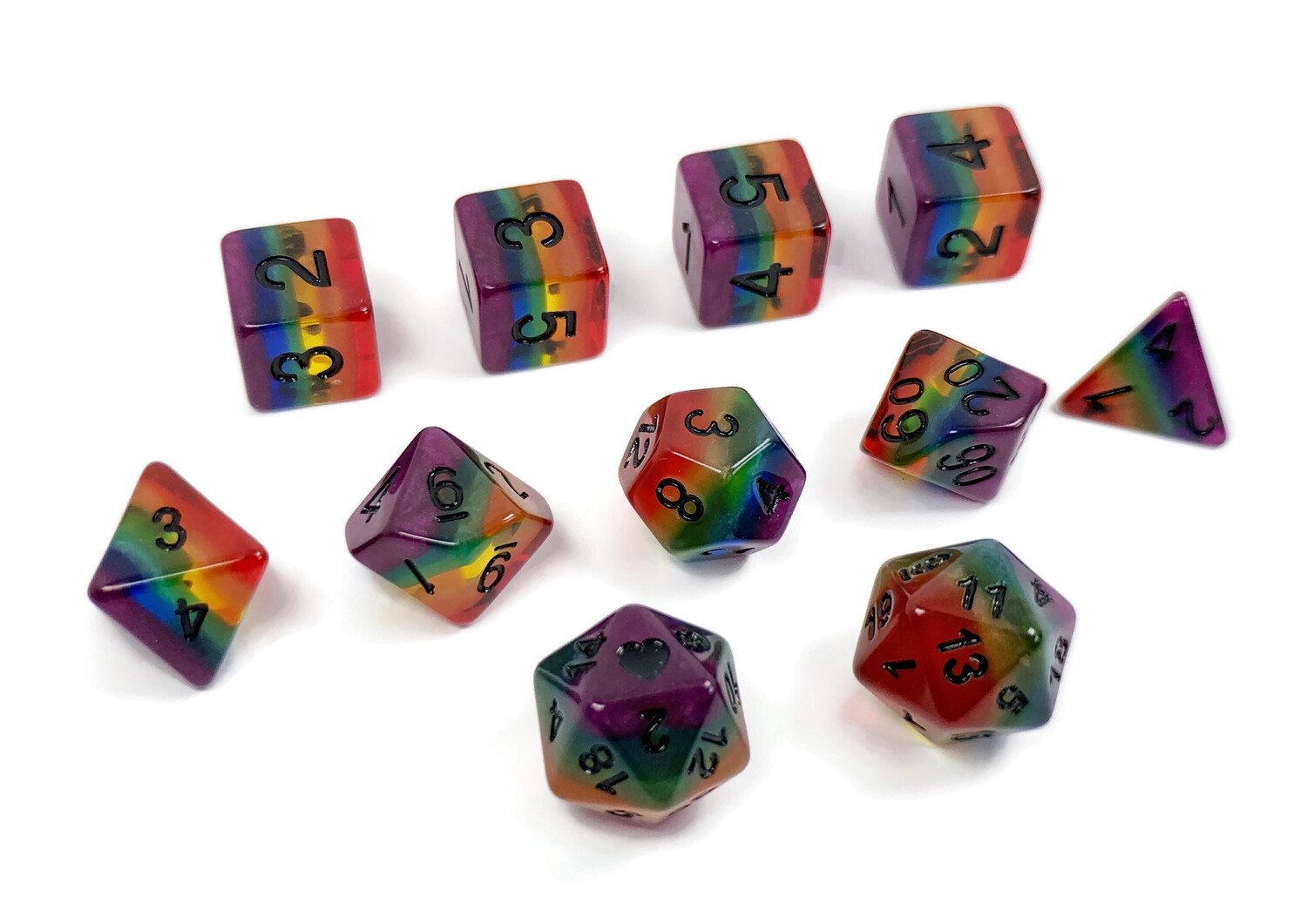 Victory over AIDS Rainbow Pride Dice Set