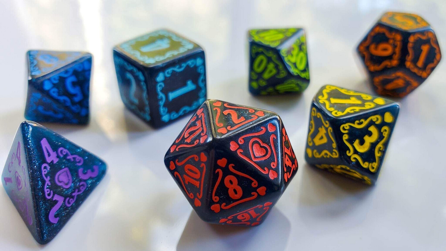 Royal Midnight Rainbow Pride Dice Set