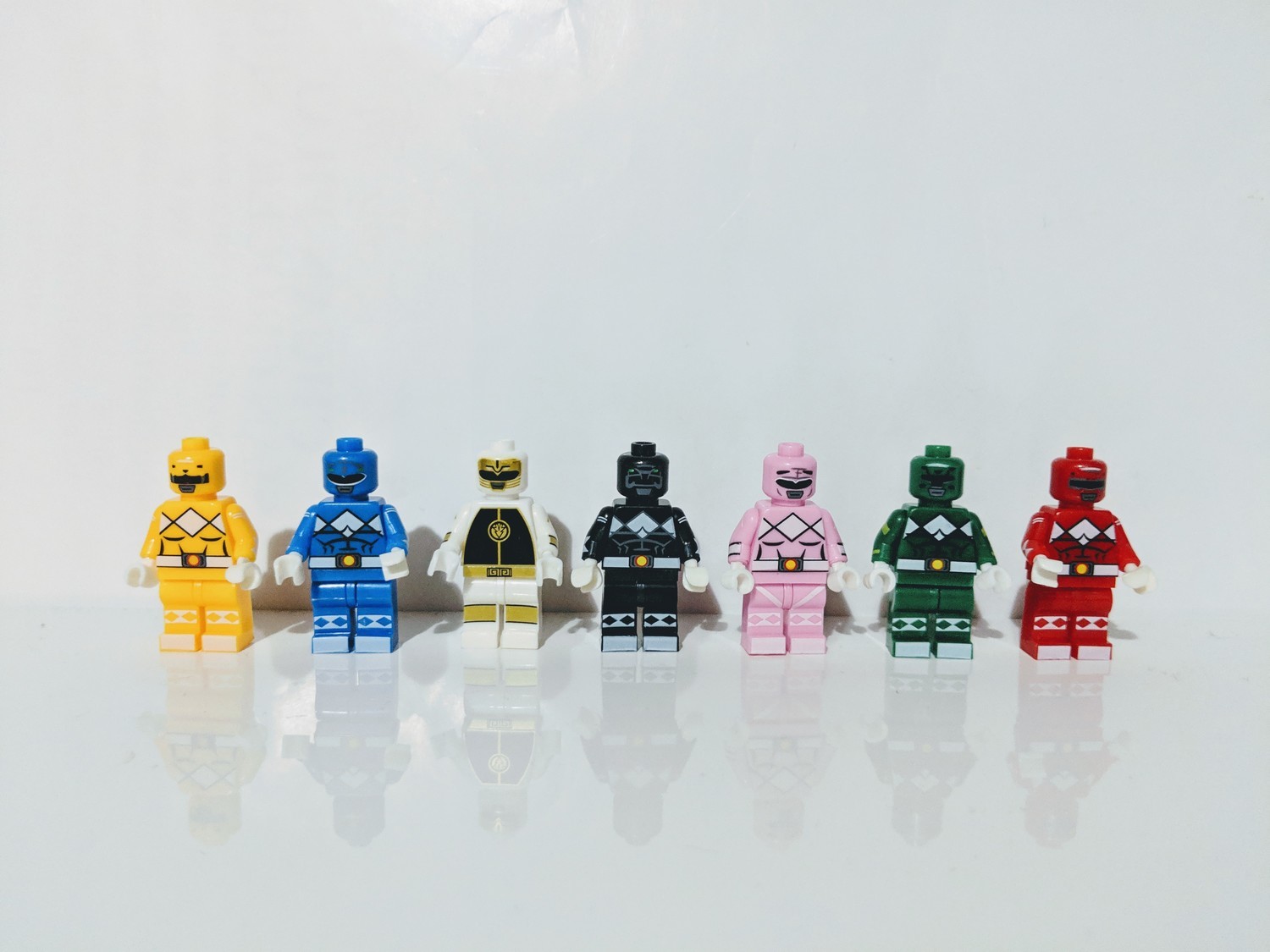 Mighty Morphin Power Rangers lego custom set of 7