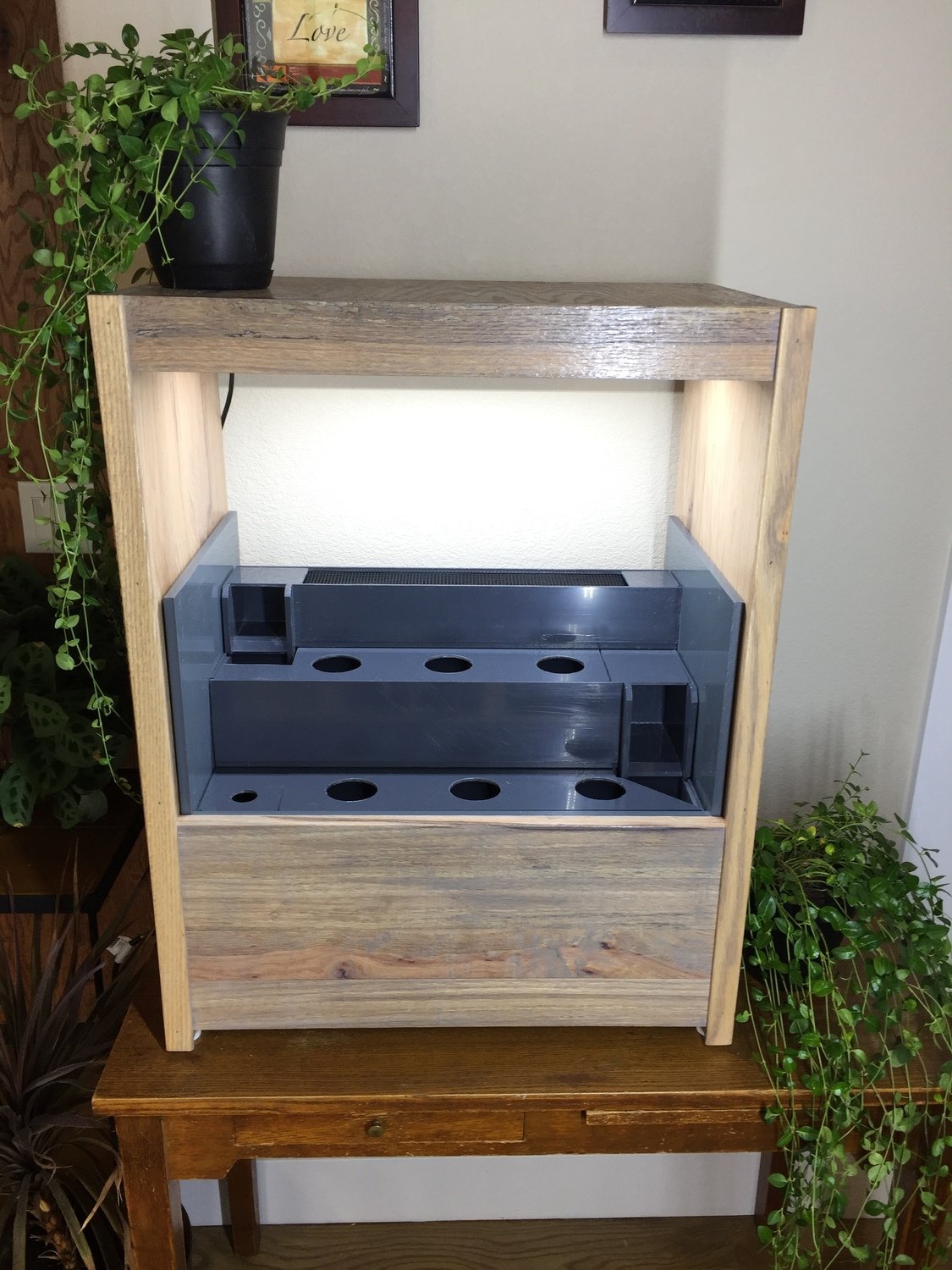 Tabletop Version - Decorative Indoor Waterfall & Hydroponic Garden
