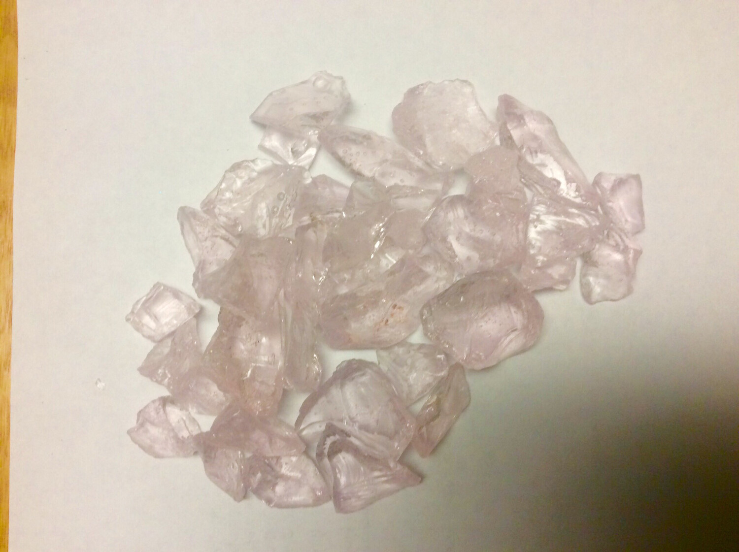Light Pink Glass Chunks 200gr NEW
