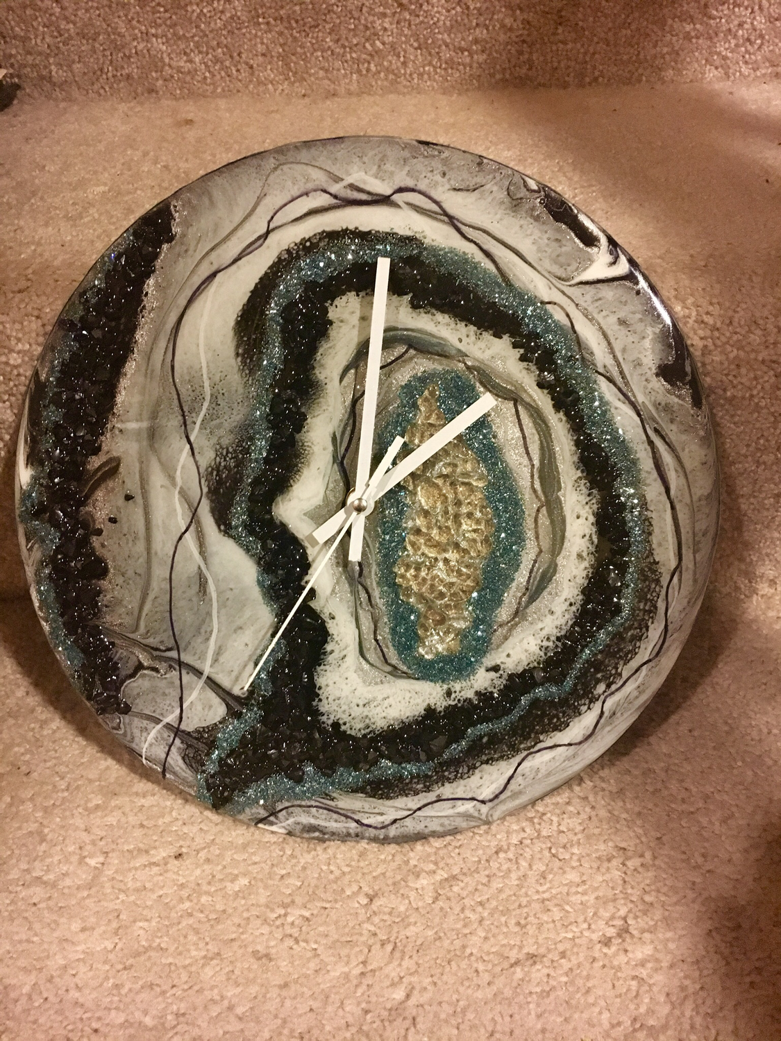 Resin Geode Clock