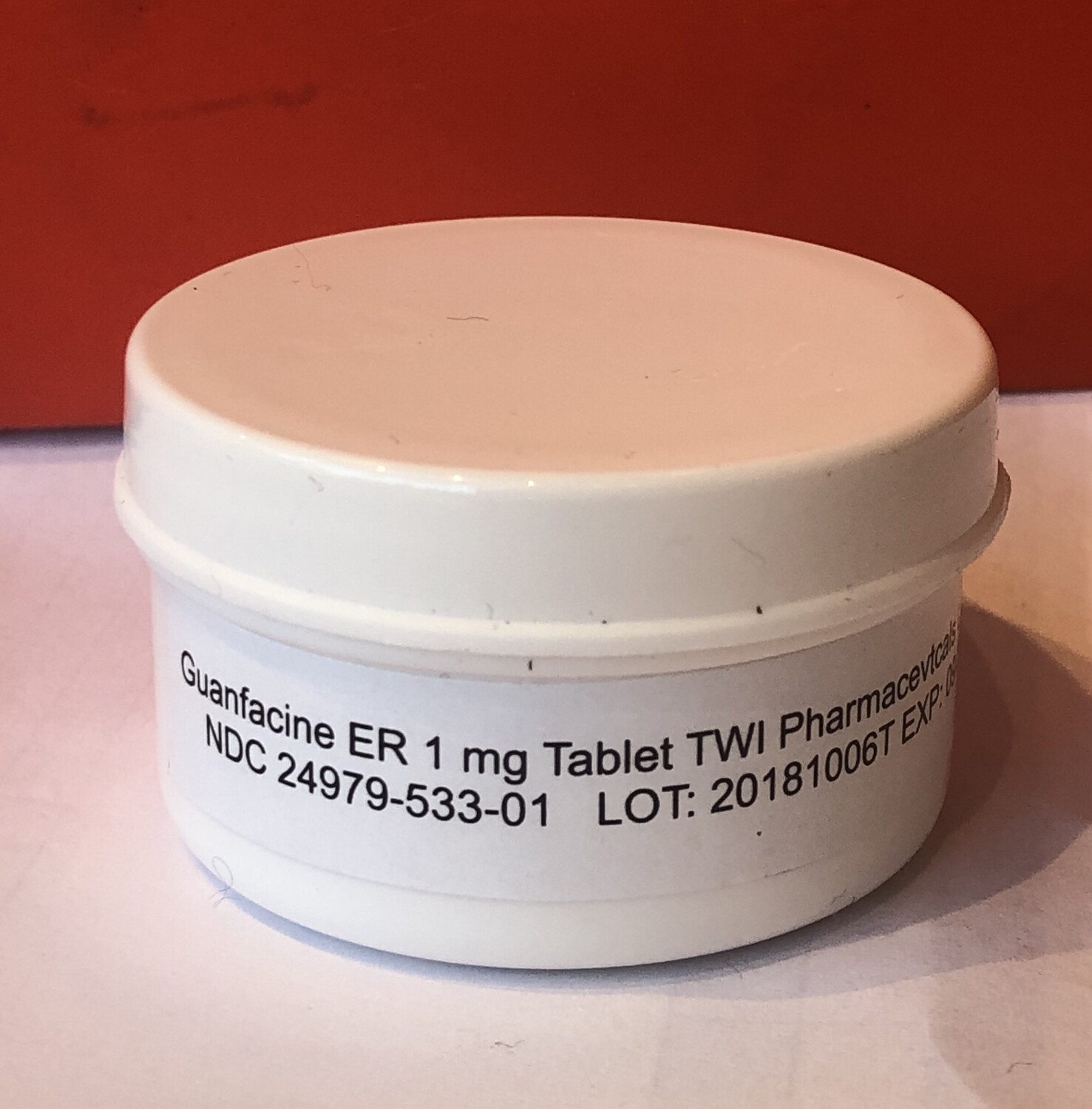 Guanfacine Er 1mg 50tablets RX ONLY Guanfacine Er 1mg 50tablets RX ONLY