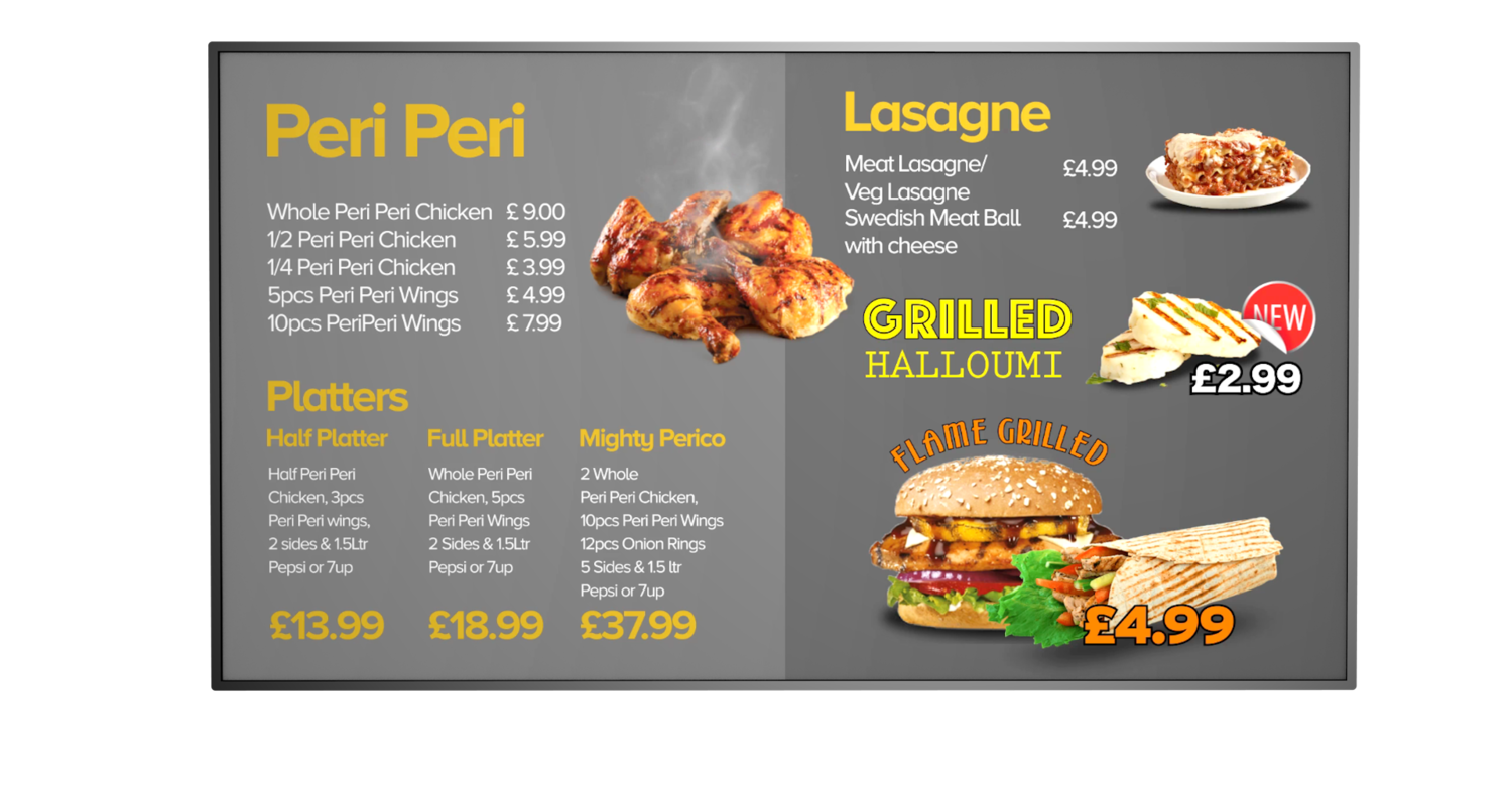 4K Digital Menu Boards