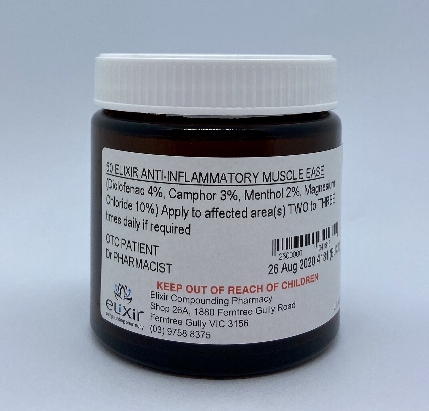 Anti-inflammatory Muscle Ease Cream 50g