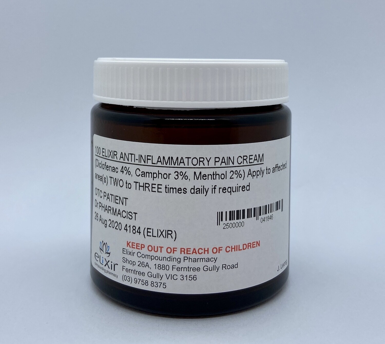 Anti-inflammatory Pain Cream 100g