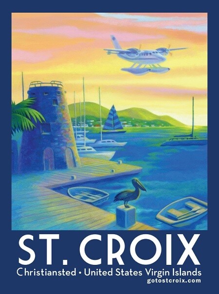 Poster: Christiansted Boardwalk | St. Croix Vintage Style Posters by ...