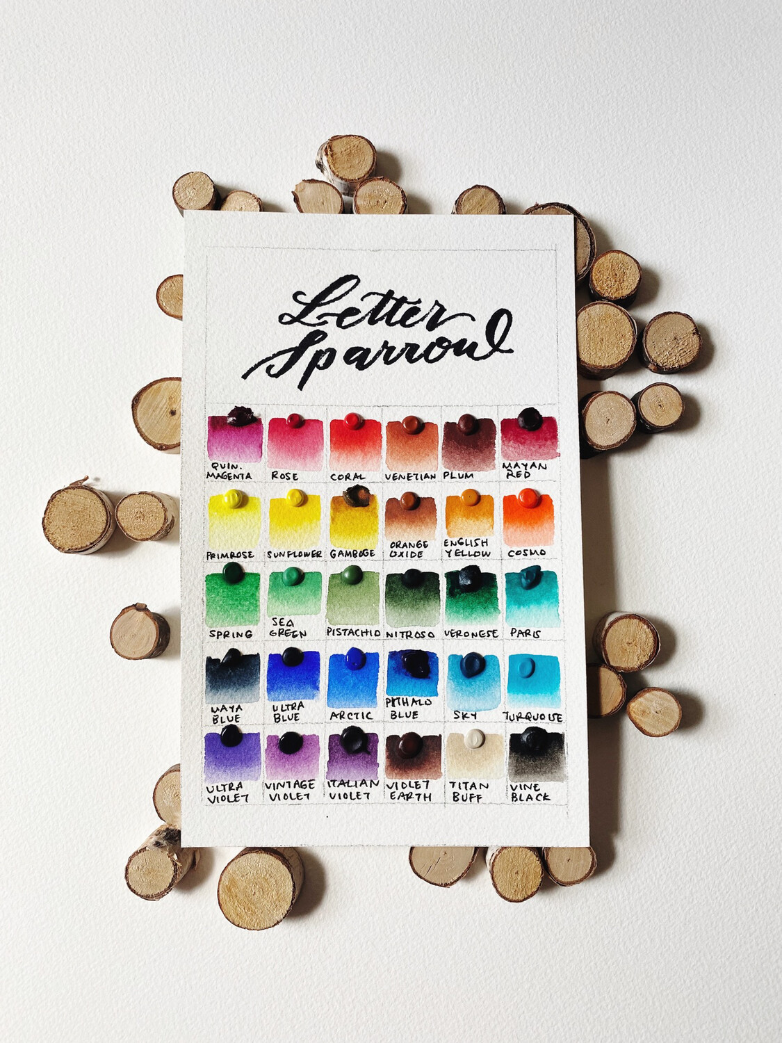 Letter Sparrow 30 - dot card