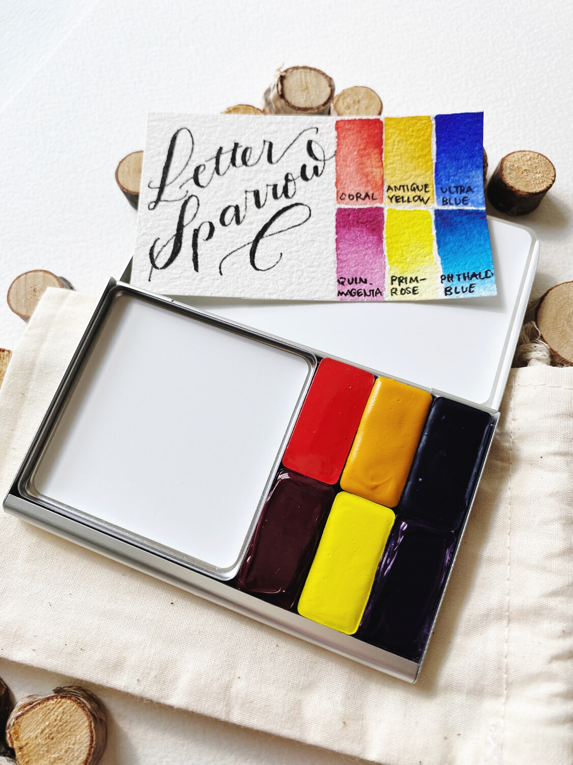 The Primaries - Pocket Palette - standard pans - Plus Extra Mixing Pan