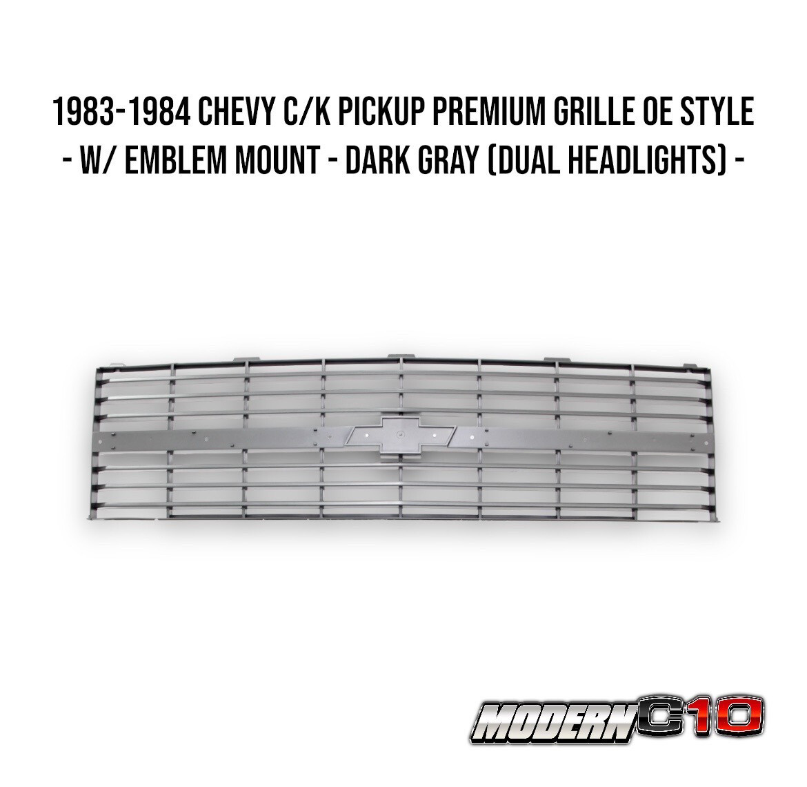 1983-1984 Chevy C/K Pickup Premium Grille OE Style - w/ Emblem Mount ...