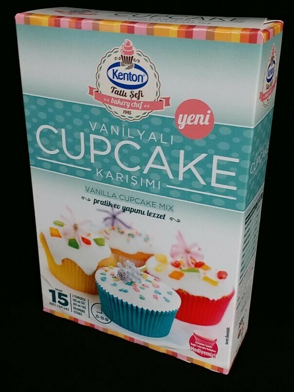 KENTON VANILLA CUPAKE CAKE MIX 350G 8PC/BOX